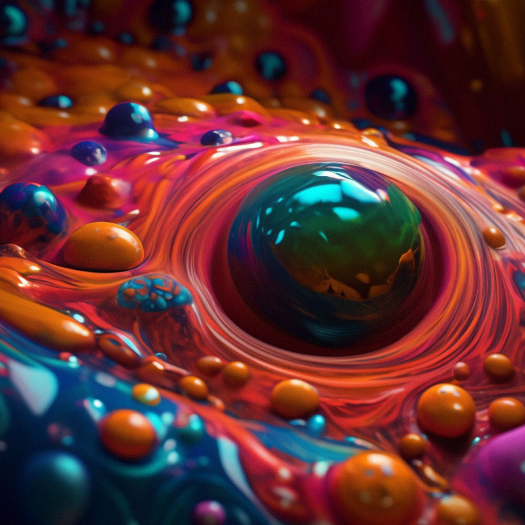 "Insomnia gentle but bizarre spatial fantasy liquid multicolored lava ...