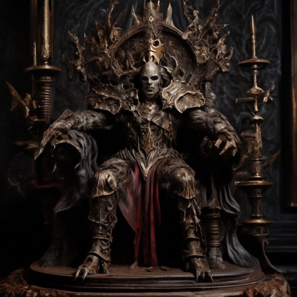 "The decaying king of rot" — image created in Shedevrum