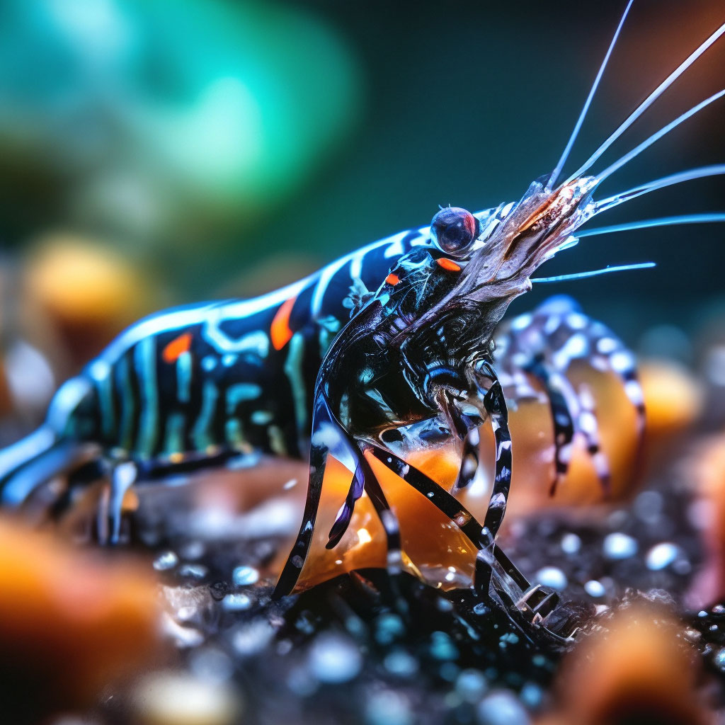 "🌙 live black tiger prawns at the bottom of the ocean aesthetics ...