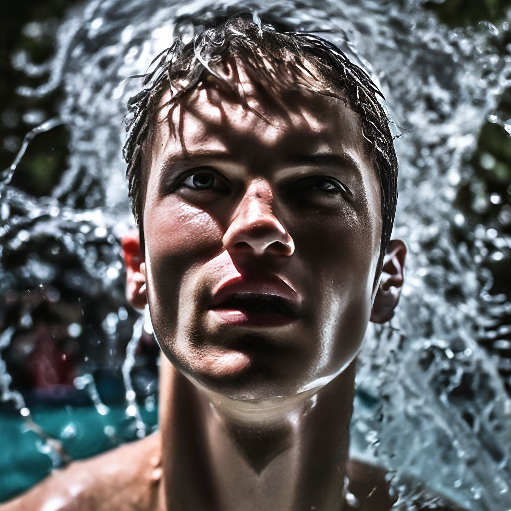 "Your face is through the water. goodbye." — image created in Shedevrum