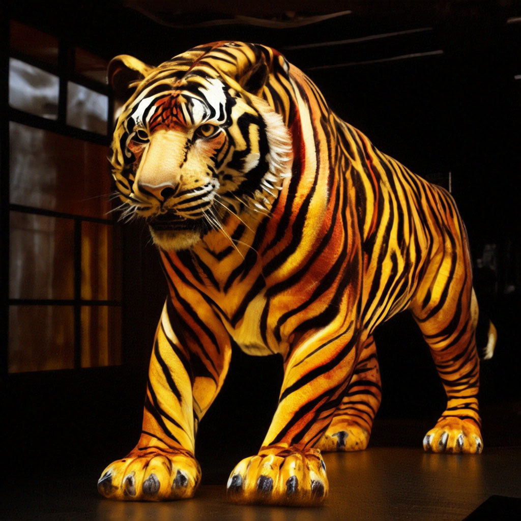 "SUPER BIG ROYAL TIGER🐅🐅🐅" — image created in Shedevrum