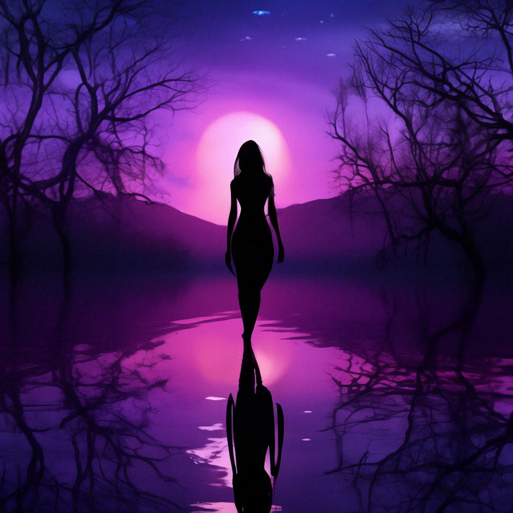 «🌨️ Hyperrealism, vice versa connection, mysterious female silhouette ...