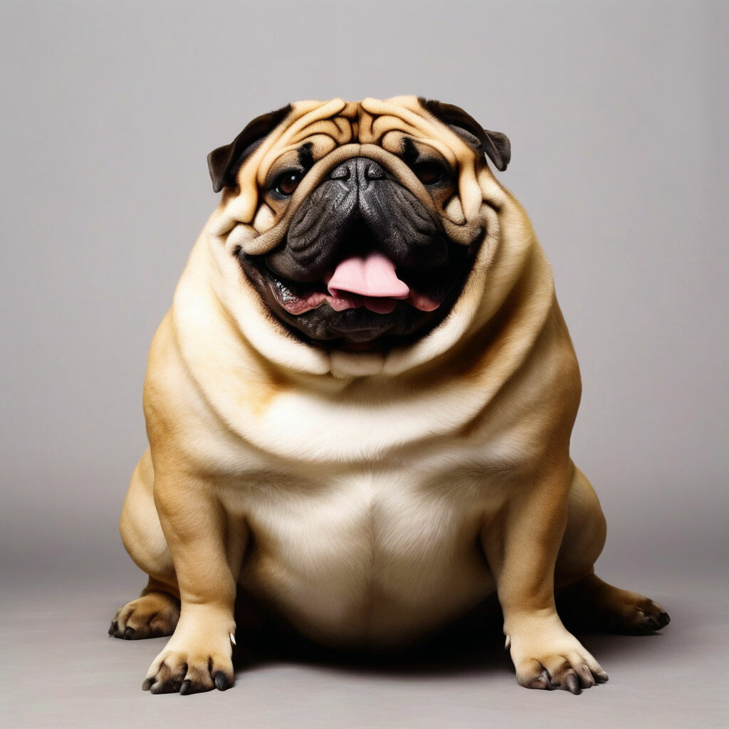 "Fat doggie" — image created in Shedevrum