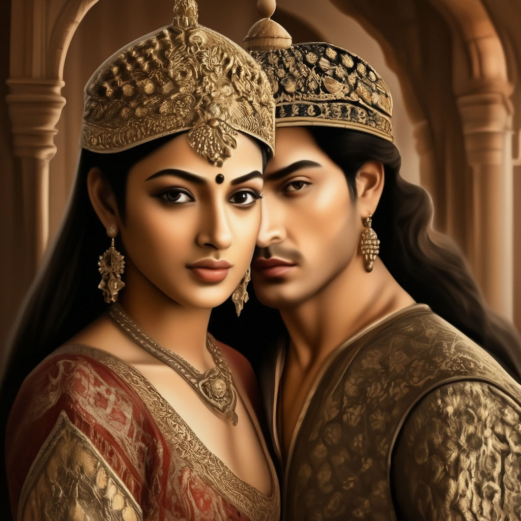 "The young Mumtaz Mahal and the young Shah Jahan, the ruler of the ...