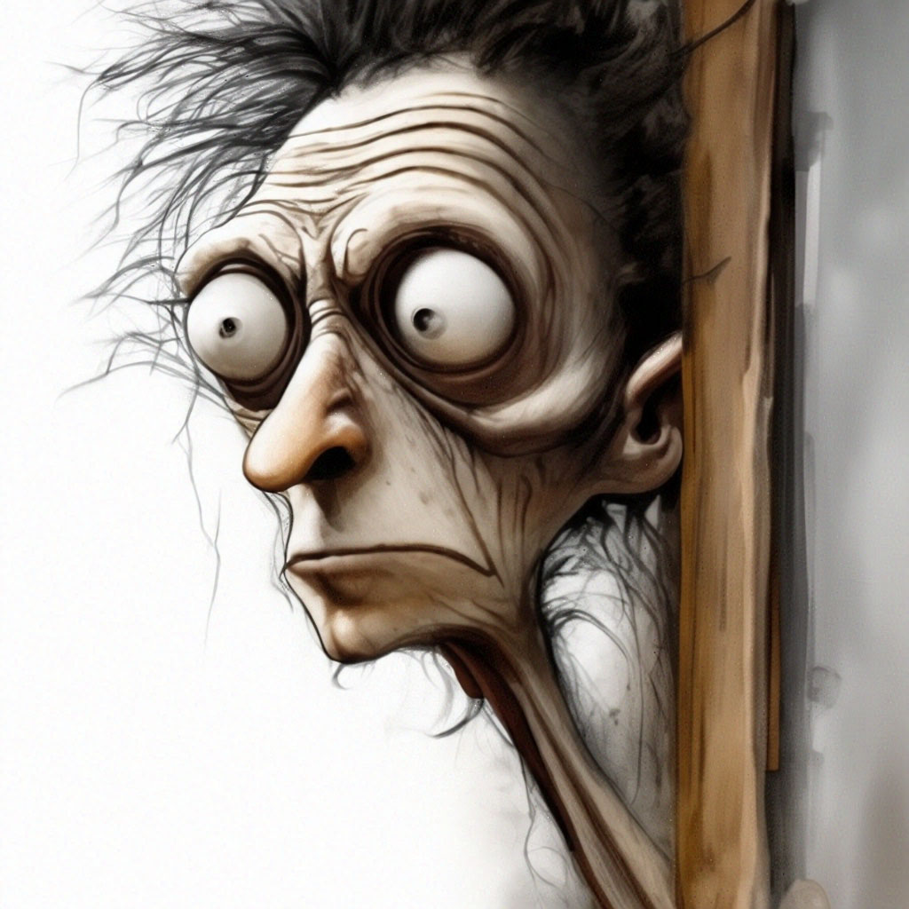 "Why did you come?... Sketching with gray soot, humor,caricature ...