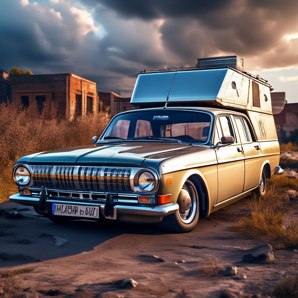 "Gaz 24 Volga like a motorhome, air suspension, stance, in Europe ...