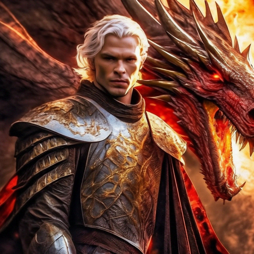 "DaemonTargaryen. The Valyrian and his red dragon Caraxes. Red dragon ...