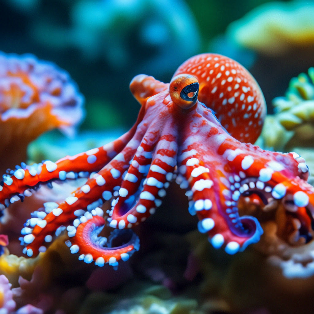 "The magical world of the ocean,coral reefs,octopuses,shrimps ...