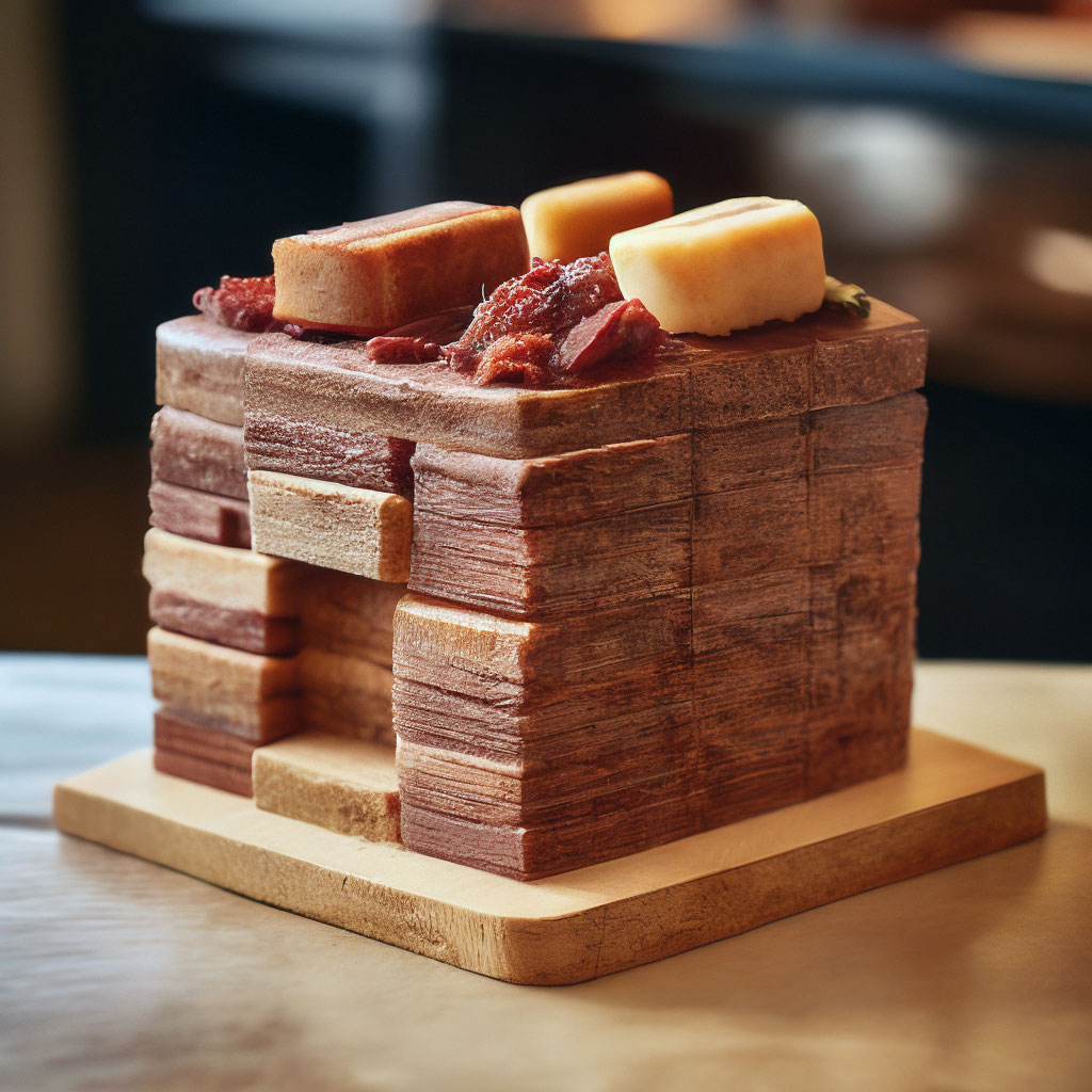 "Edible brick" — image created in Shedevrum