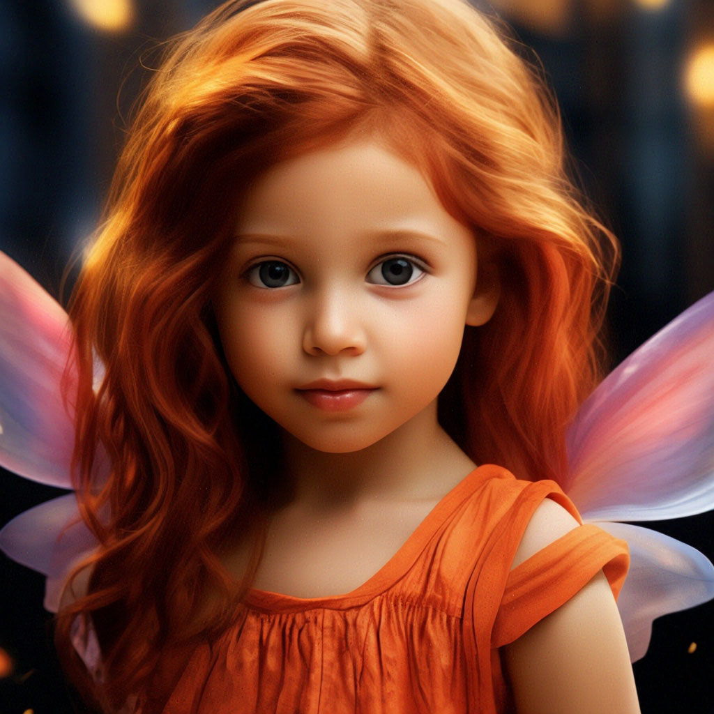 "Winx Fairy, Bloom at the age of 3, lively, realism, photo portrait ...