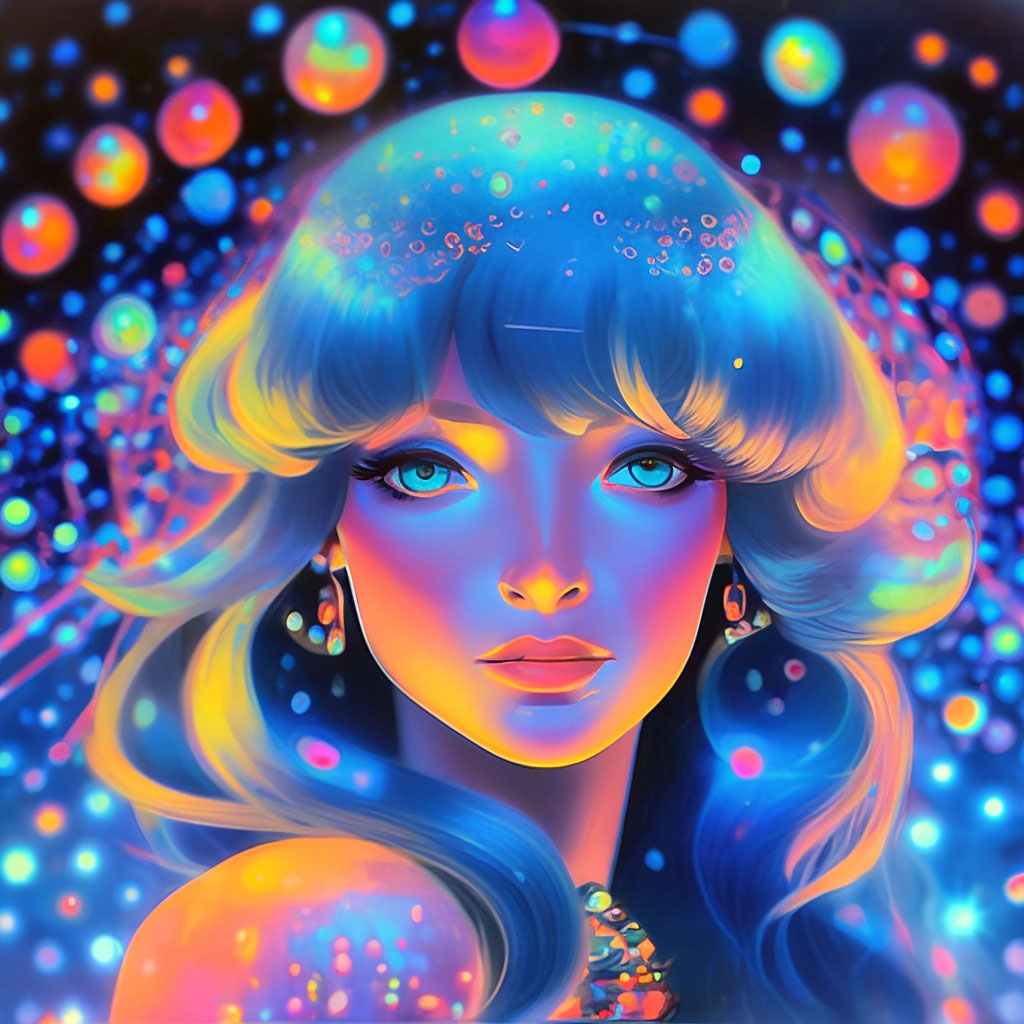 "Neon glow,pattern on the skin,neon eyes,cosmos eyes,scales ...