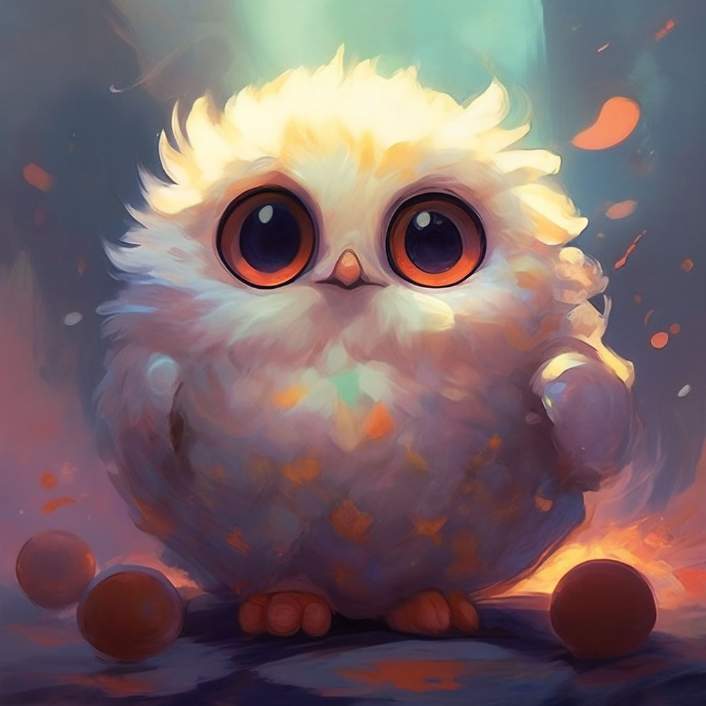 "Eight-eyed, fluffy, round, creature, sweetness, kindness" — image ...