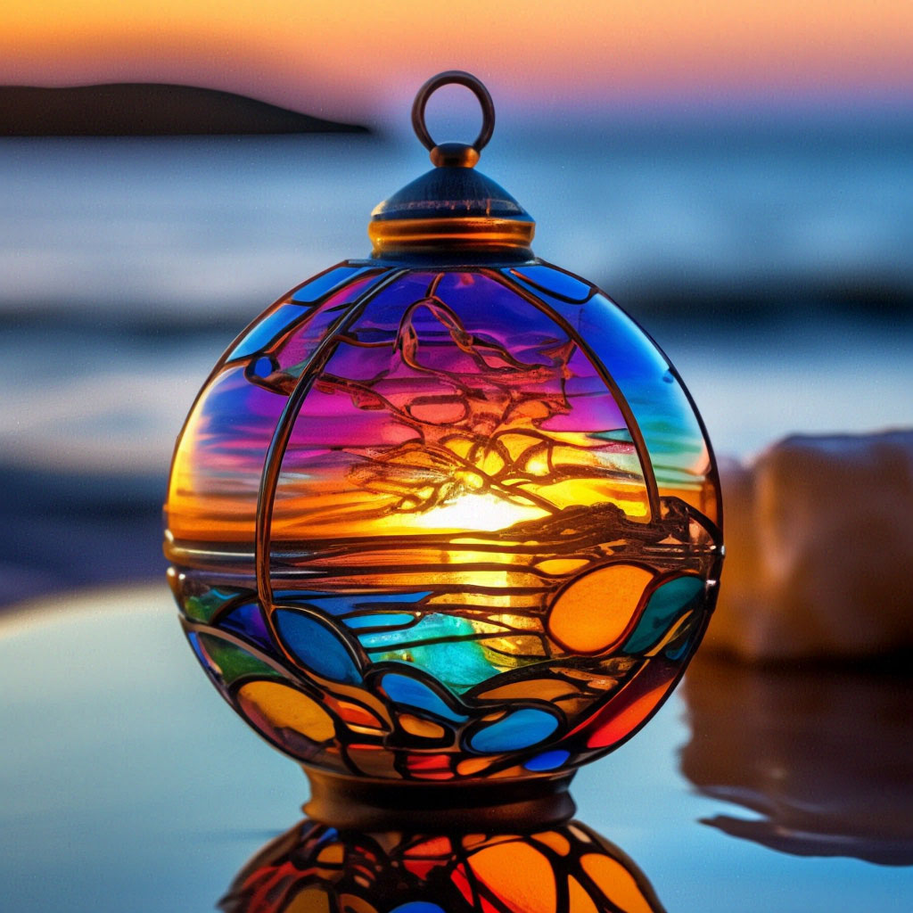 "Seascape, Freken with mercury balls, shimmer, jewelry, filigree ...