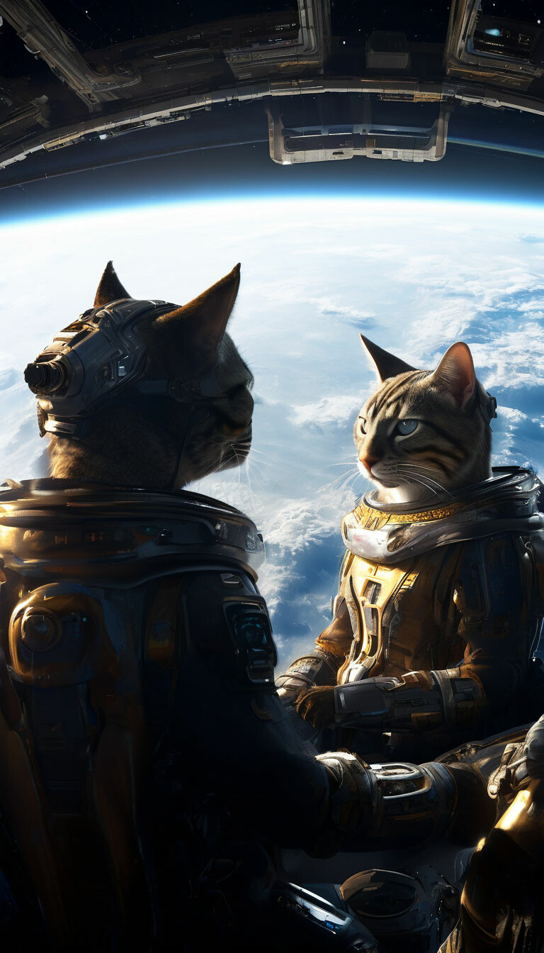 "Space Titans, combat orbital station, view of the planet from the ...