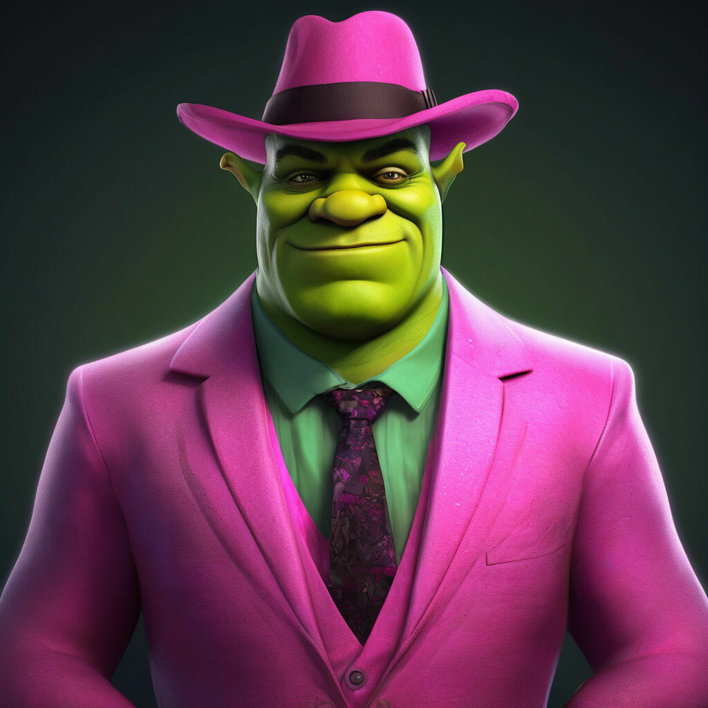 "Mafia boss Zubenko Shrek Shrekovich" — image created in Shedevrum