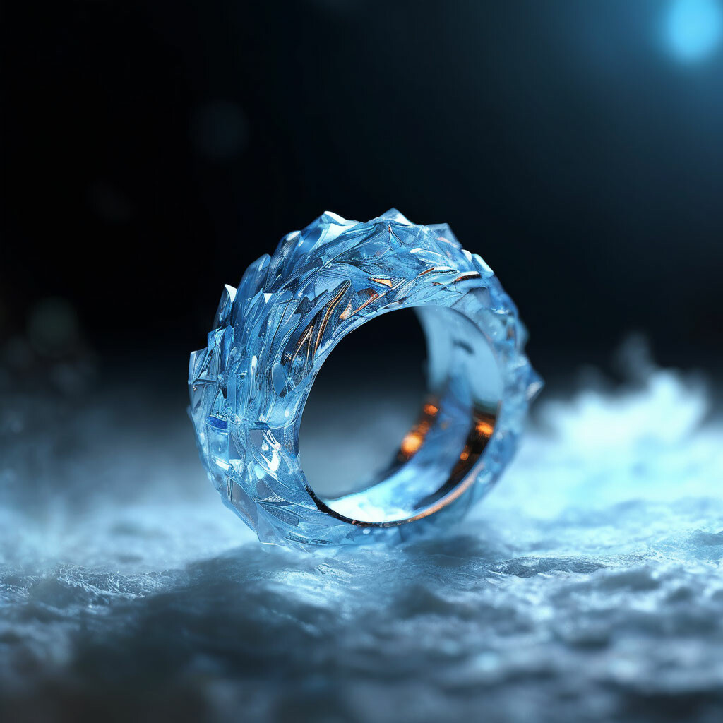 "Ice element ring, 4k, high resolution…" — image created in Shedevrum