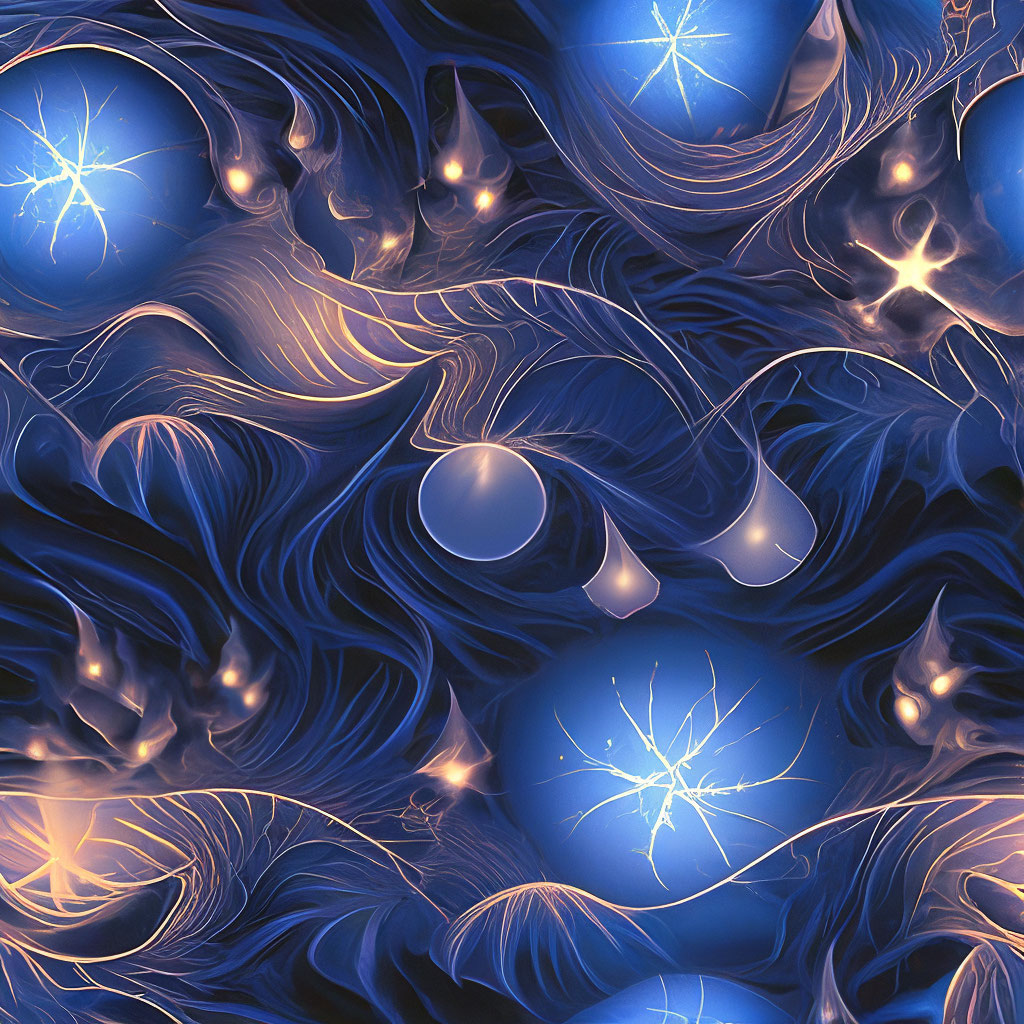 "Night twilight moon fractal" — image created in Shedevrum