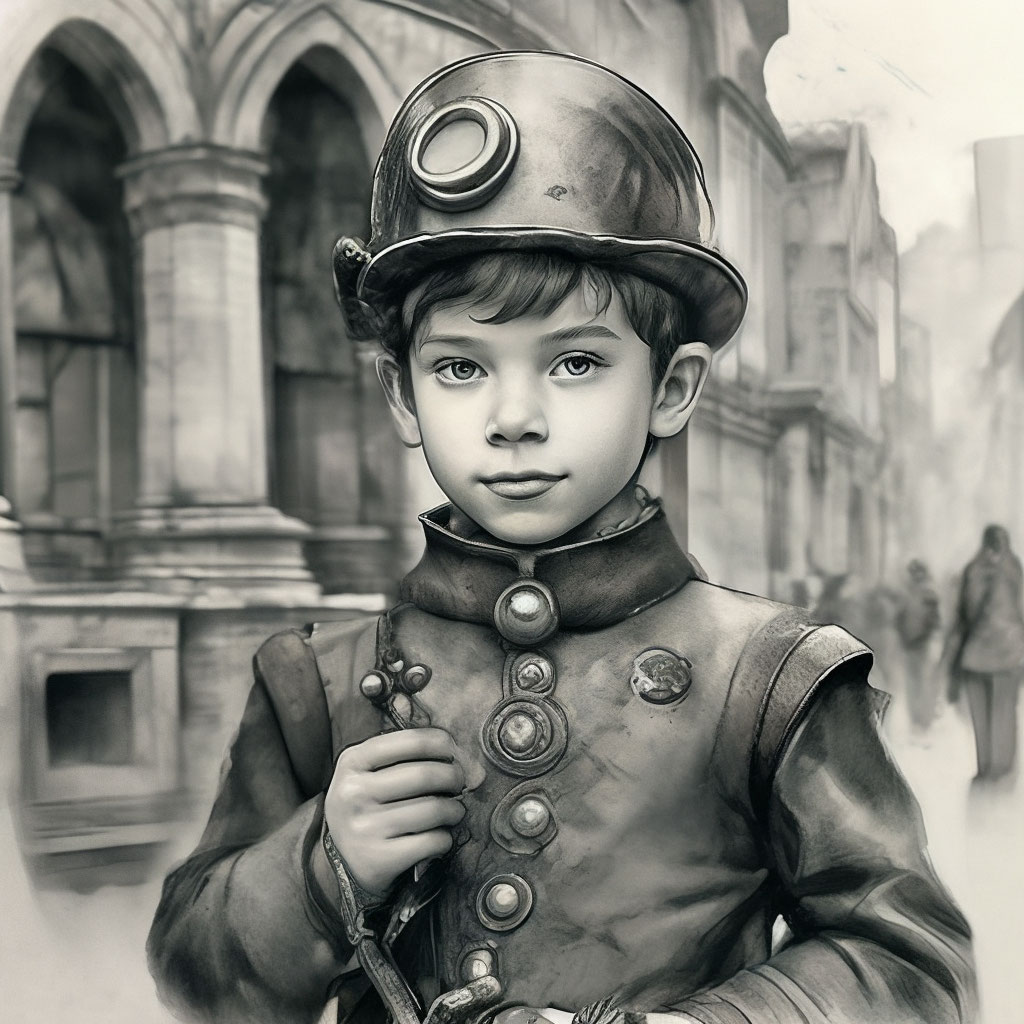 "Watercolor 🎨.With a fine pencil …" — image created in Shedevrum