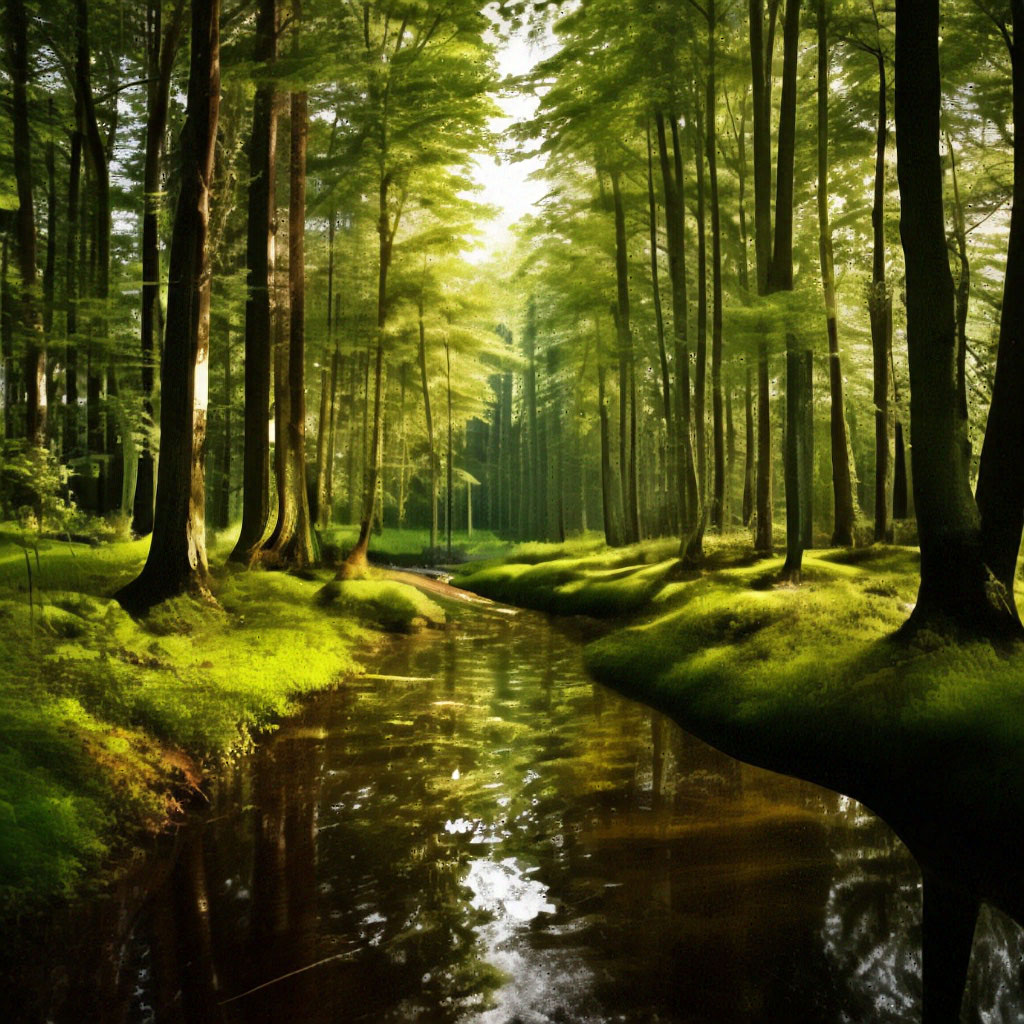 "Summer forest" — image created in Shedevrum