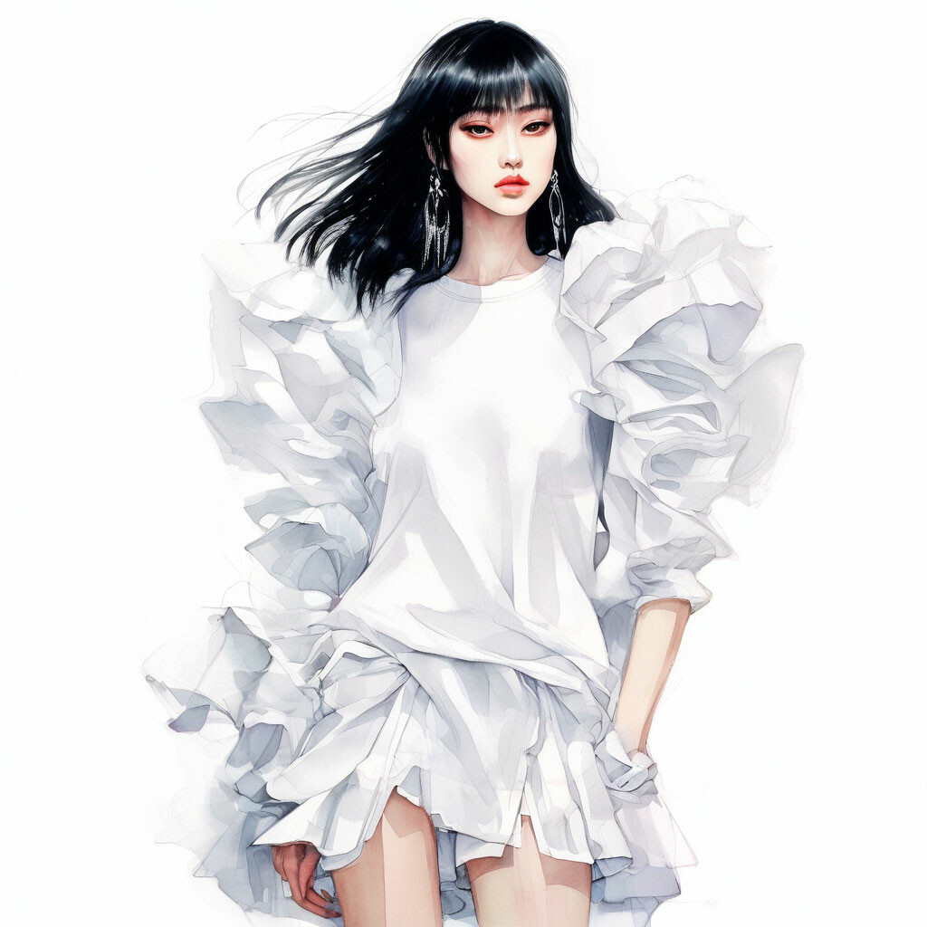 «Fashion Japanese female figure …» — картинка создана в Шедевруме