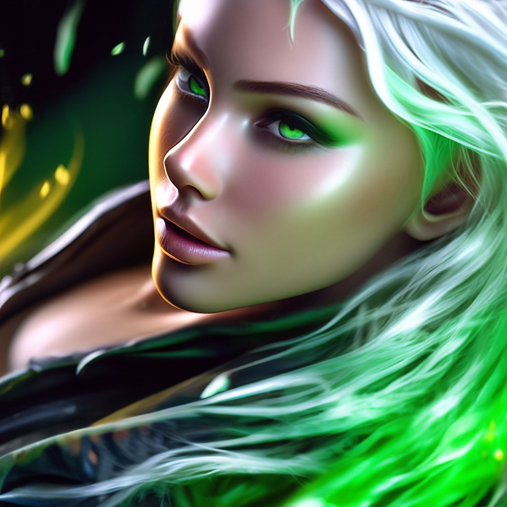 "Highly detailed, Bright, Staged cinematic rendering of characters ...