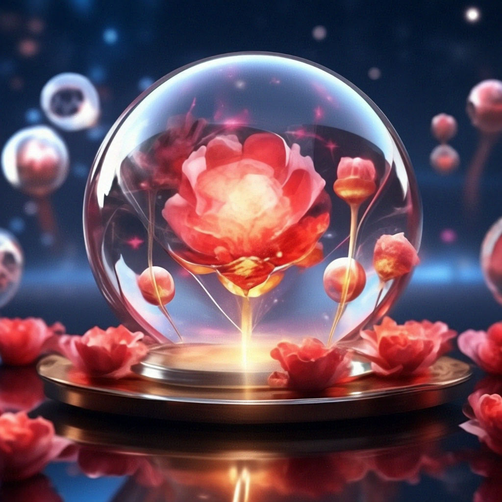 "The mechanical heart of the future of plants, hyper-transparent floating structures, soul ...