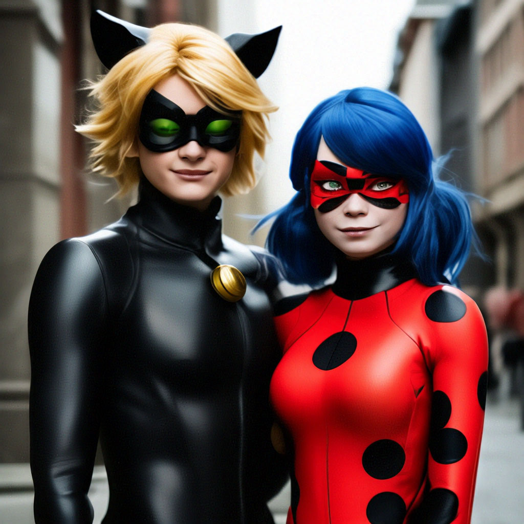 "Lady Bug and Super Cat" — image created in Shedevrum