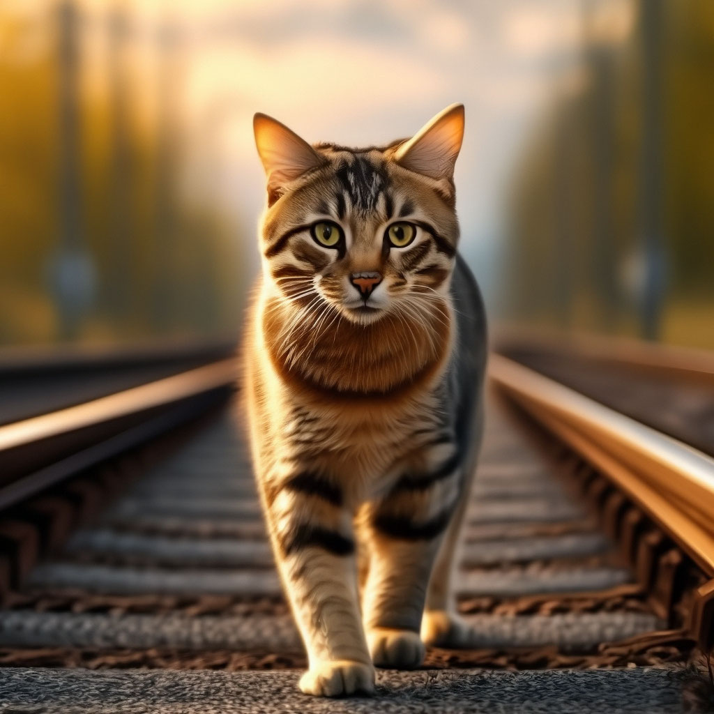 "The Twix cat is now forever walking along the railway.., aesthetically ...