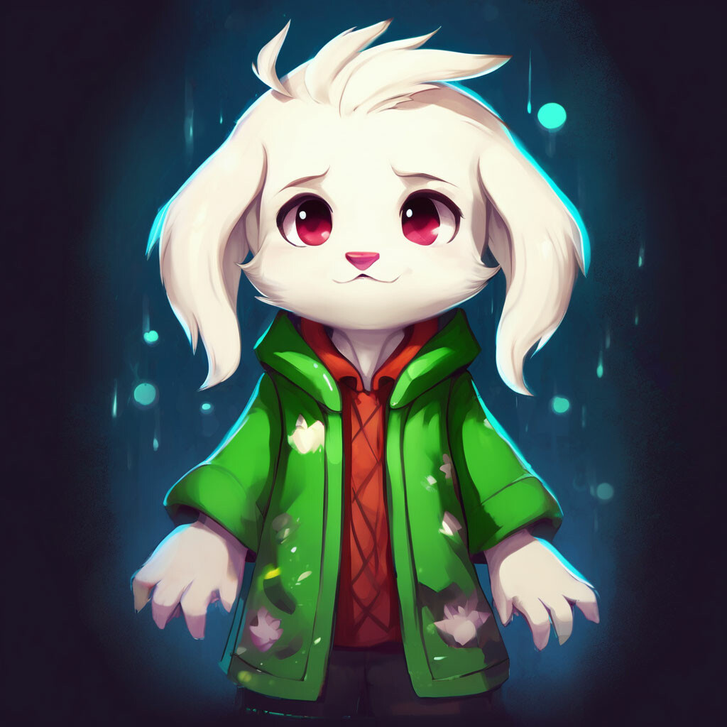 "Azriel from Undertale" — image created in Shedevrum