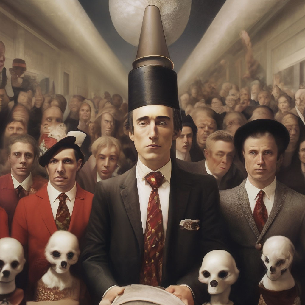"An idiotic picture" — image created in Shedevrum