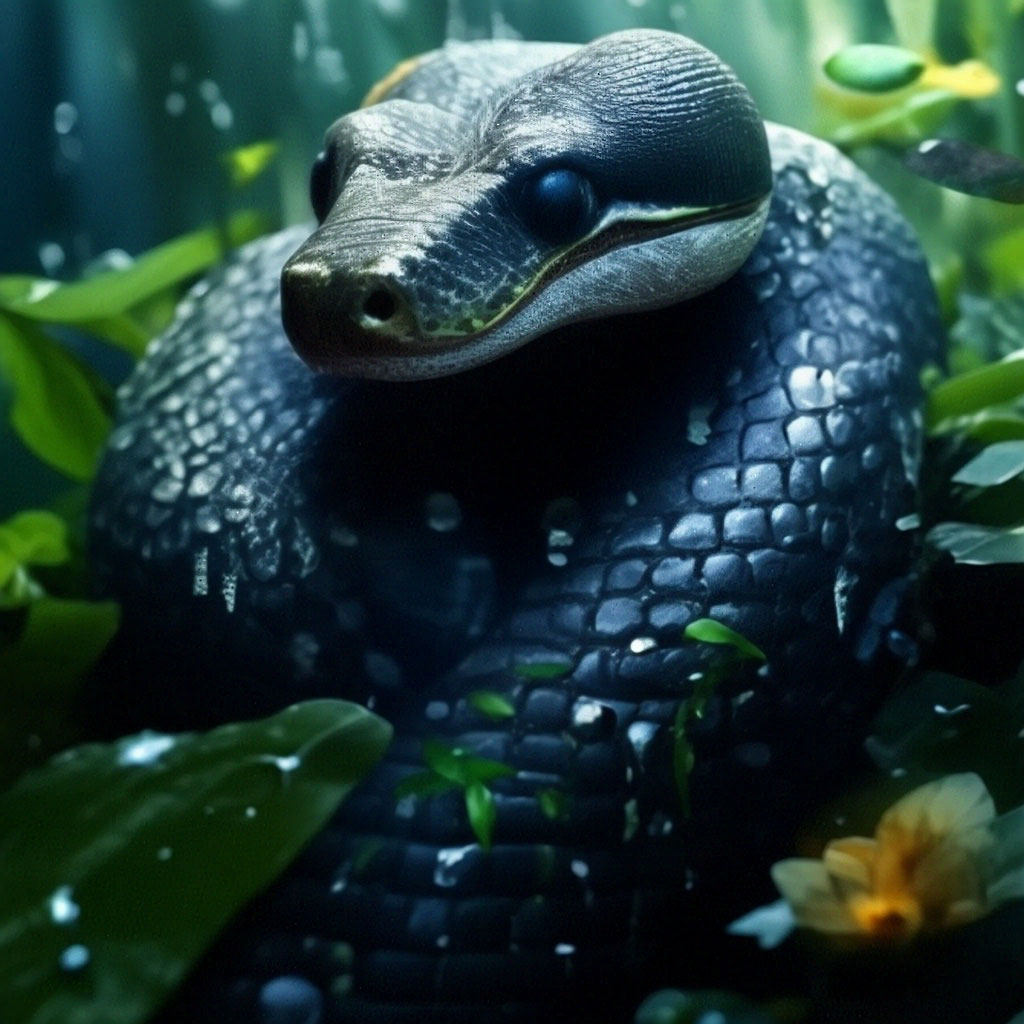 "Huge boa constrictor, Fabulous, fantasy, epic, hyperrealism, fine ...