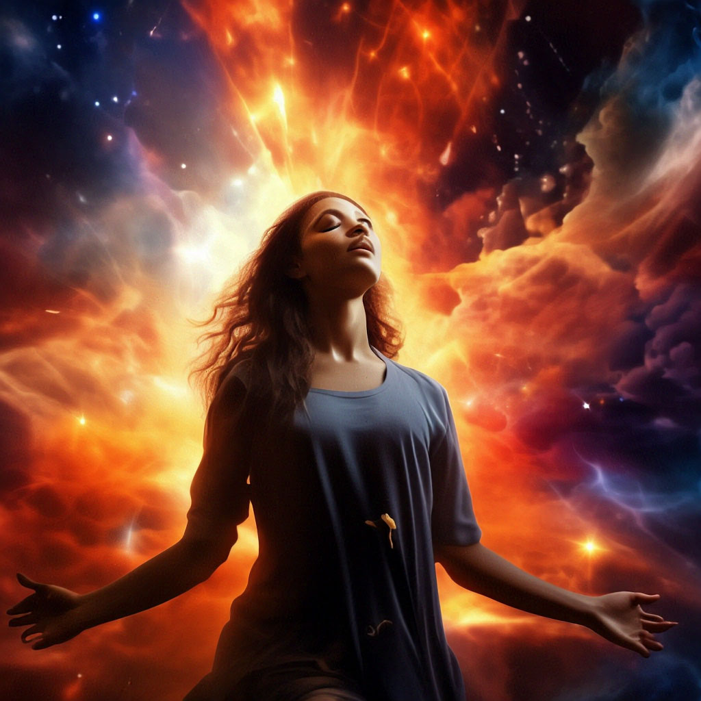 "A soul in flight... a bright universe deep of field, a hologram ...