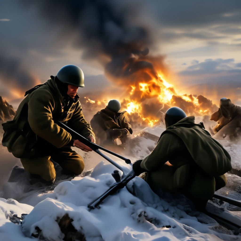 "The operation of the Soviet troops called Iskra" — image created in ...