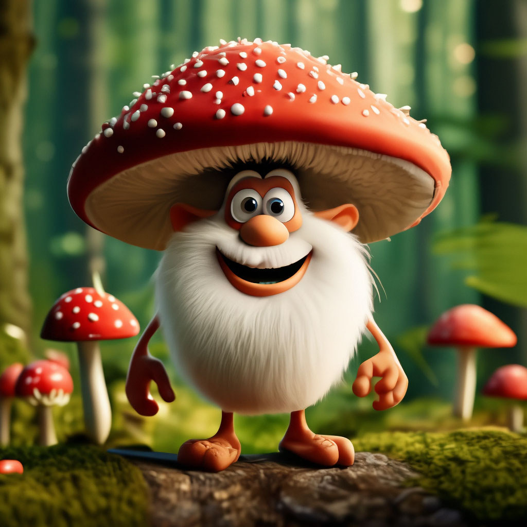 "Buba from the cartoon Buba and the big mushroom" — image created in ...