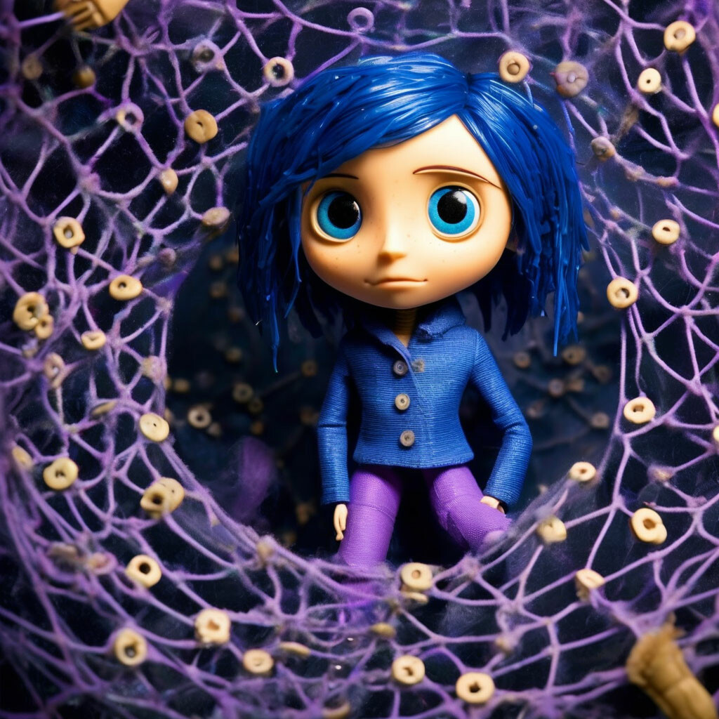 "Coraline from the cartoon "Coraline in the land of nightmares" is ...
