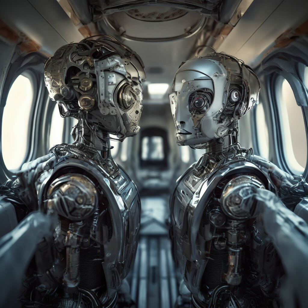 "Two: A humanoid and a Humanoid robot consisting of many different ...