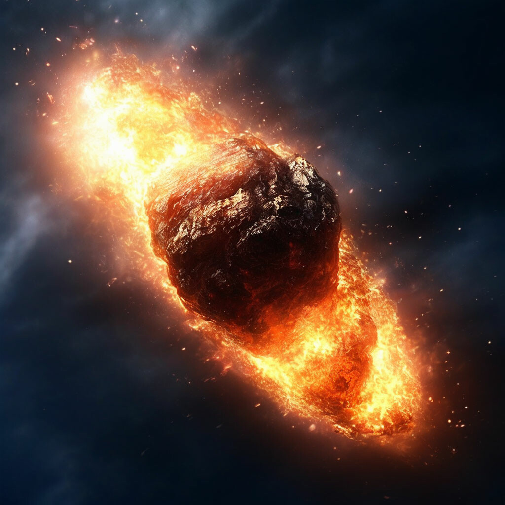 "Meteorite flying from the sky, excellent quality, sharp image" — image ...