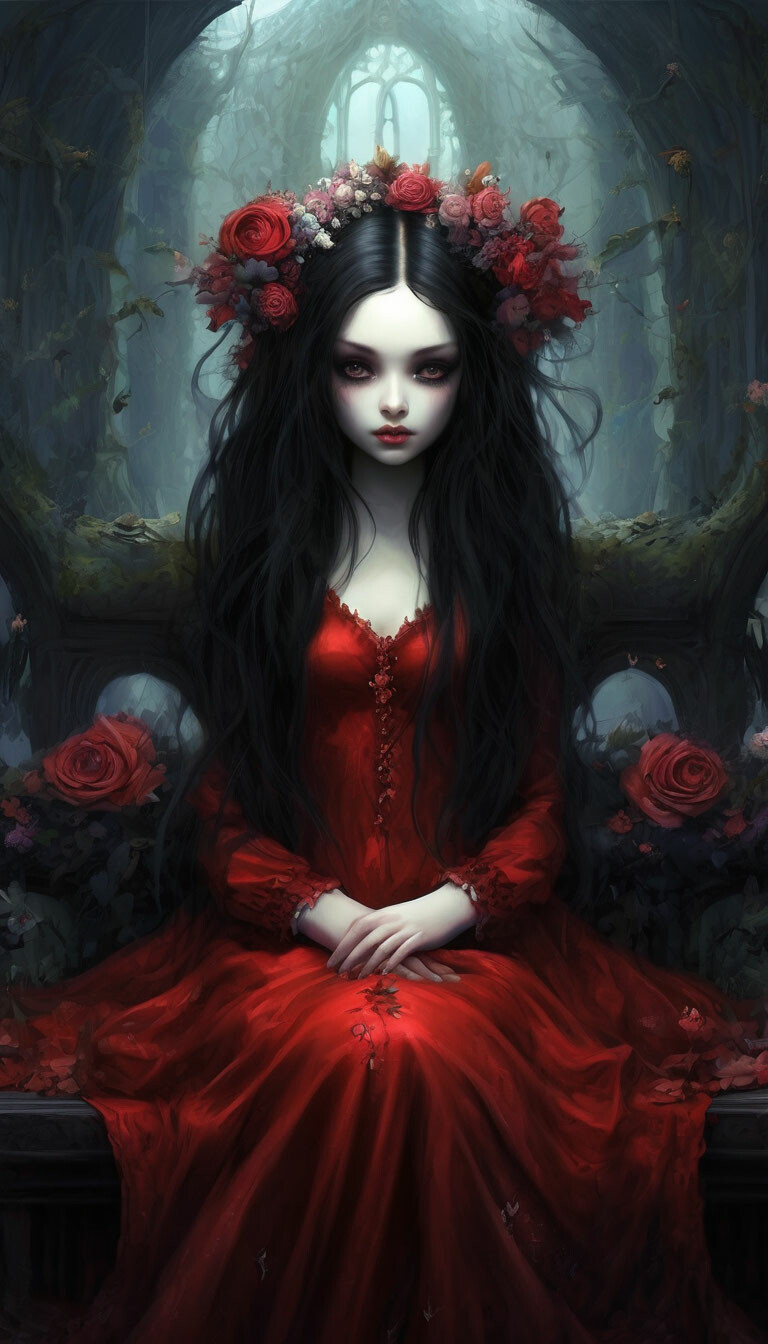 "A painting of a creepy … | 𝕬𝖑𝖎𝖓𝖊" — image created in Shedevrum