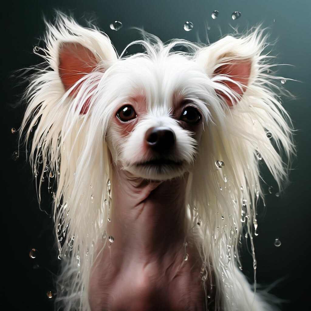 "Professional foto.small bright beautiful,downy Chinese crested dog ...