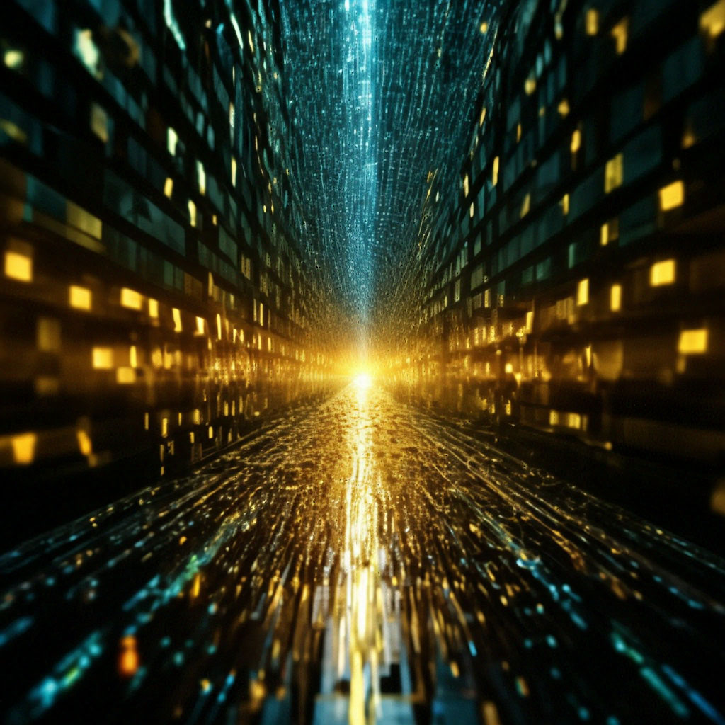 "Quantum numerology, the matrix" — image created in Shedevrum