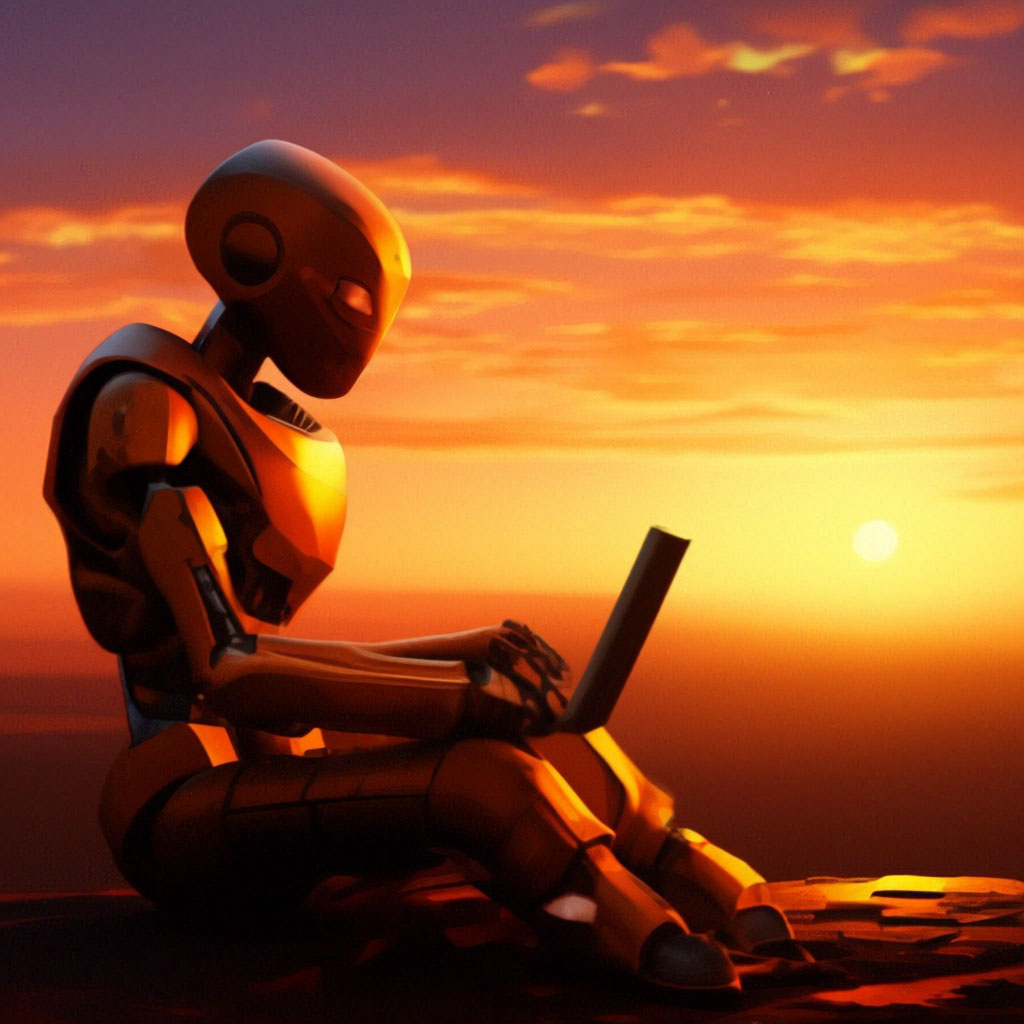 "Robot qwerty" — image created in Shedevrum