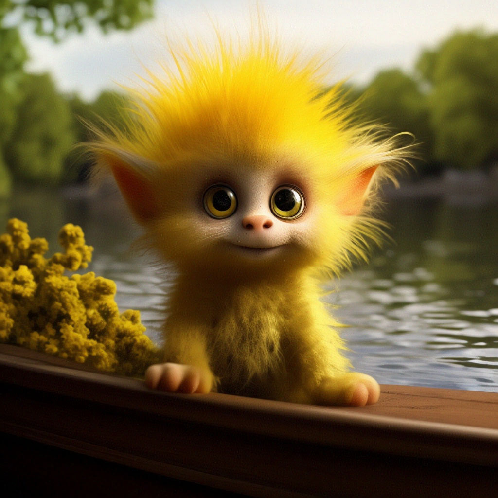 "Hyperrealism hyperdetalization a cute little fluffy furry downy baby ...