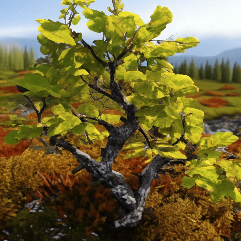 "Tundra dwarf birch,ultra realistic,high resolution high quality ...
