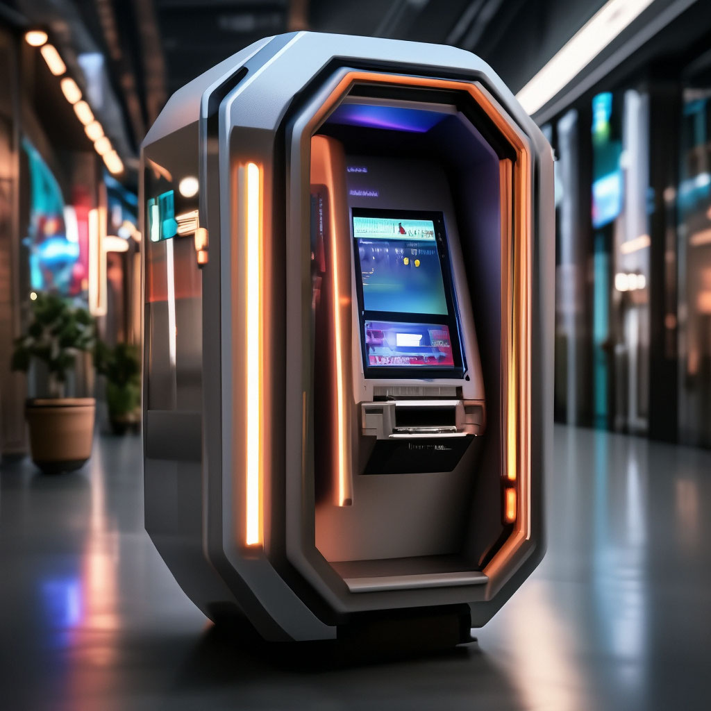 "ATM from the future" — image created in Shedevrum