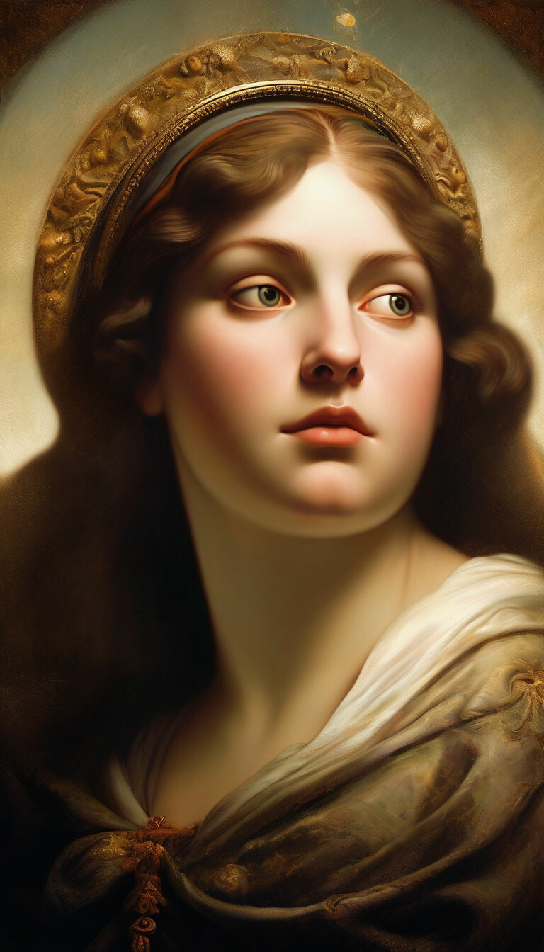 "ᅠᅠᅠᅠ🌜🌞🌛 ᅠ Studio photo. Raphael's Sextine Madonna, kind loving gaze, wide…" — image created in ...