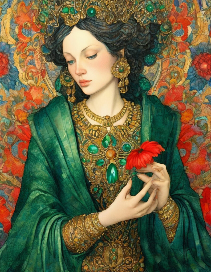 "🌫️ illustration in the style of Olga Rusanova, Ann Yvonne Gilbert, Olga …" — image created in ...