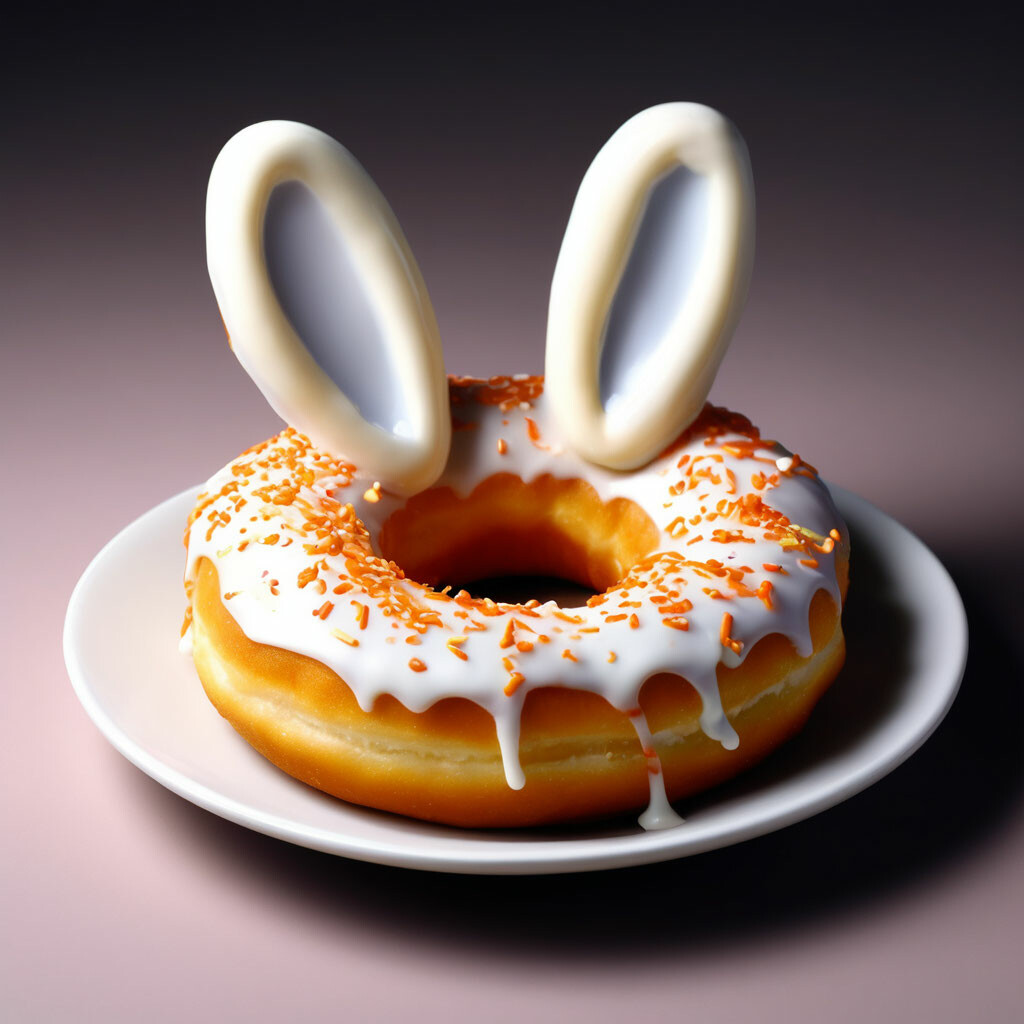 "To the competition! an incredibly delicious donut with white and ...