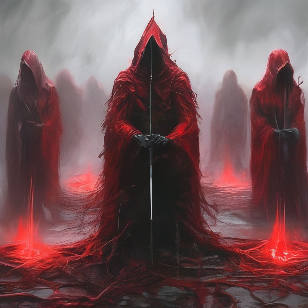 "The ritual Red black white Takeover A forced sacrifice Fear Horror ...