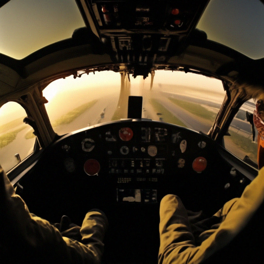 "TB-3M,View from the wings,the pilot waves his hands" — image created ...