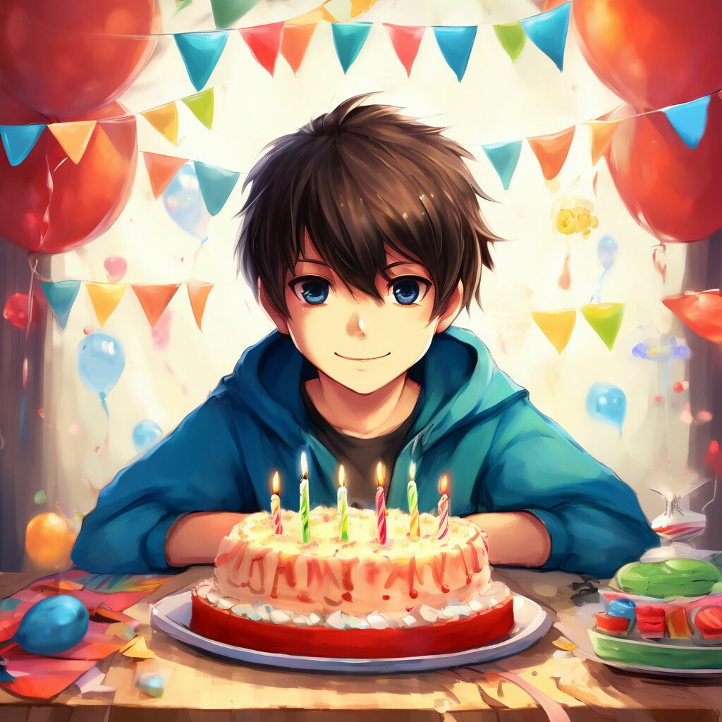 Anime Boy Happy Birthday